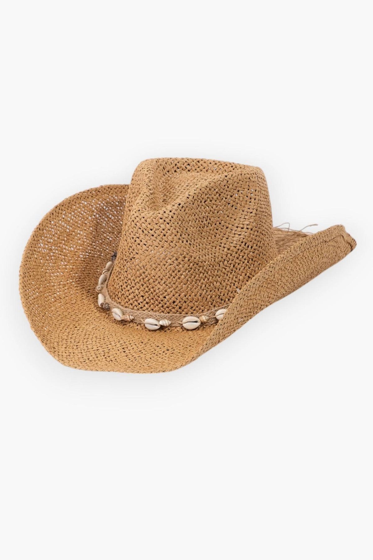 Zoom Expand image caption Coastal Vibes Puka Shell Straw Cowboy Hat ...
